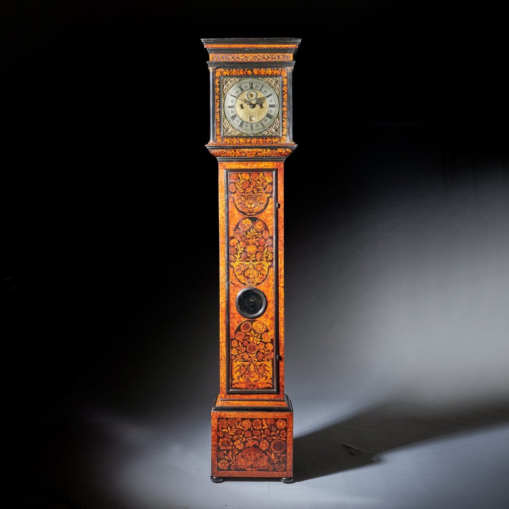 Floral Marquetry Longcase Clock 17th Century William and Mary Eight-Day ...