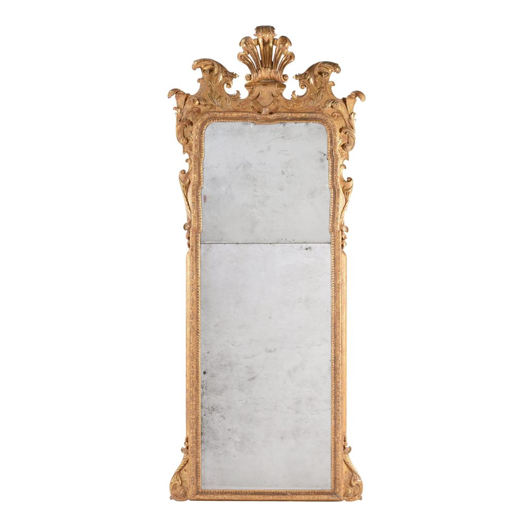 A Large 18th Century George I Gilt-Gesso Pier Glass, Attributed to John ...
