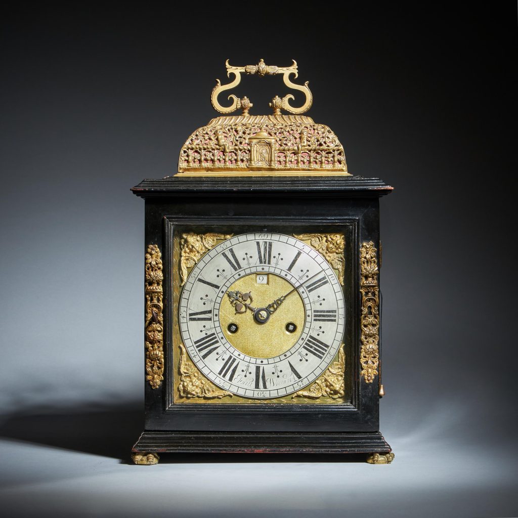 17th Century English eight-day spring-driven table clock by John Wrench ...
